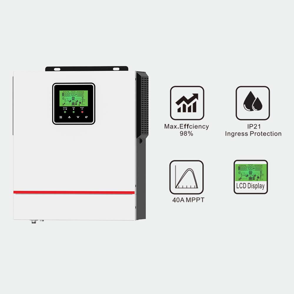 Off grid solar inverter 1kw 40A MPPT PV input voltage range 30~150VDC ...