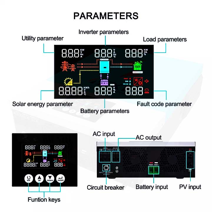 NEXT 6.2KW 48V Hybrid On/ Off Grid Solar All In One Inverter Solar ...
